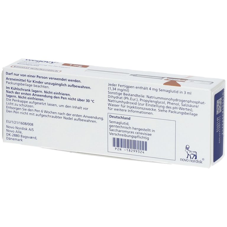 WEGOVY 1 mg FlexTouch Injektionslsg.Fertigpen 1x3 ml mit dem E-Rezept ...