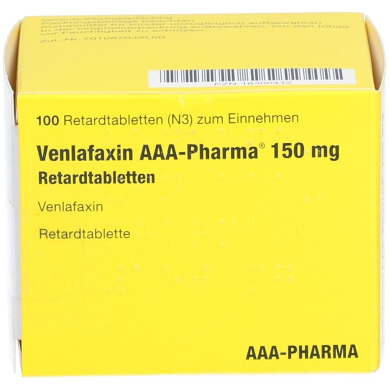 VENLAFAXIN AAA-Pharma 150 mg Retardtabletten 100 St mit dem E-Rezept ...