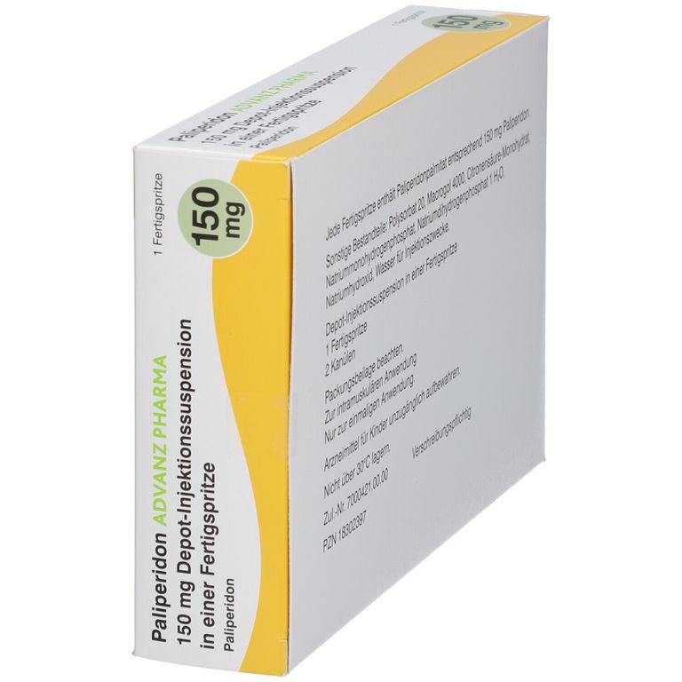 PALIPERIDON Advanz Pharma 150mg Depot-Inj.-Susp.FS 1 St mit dem E ...