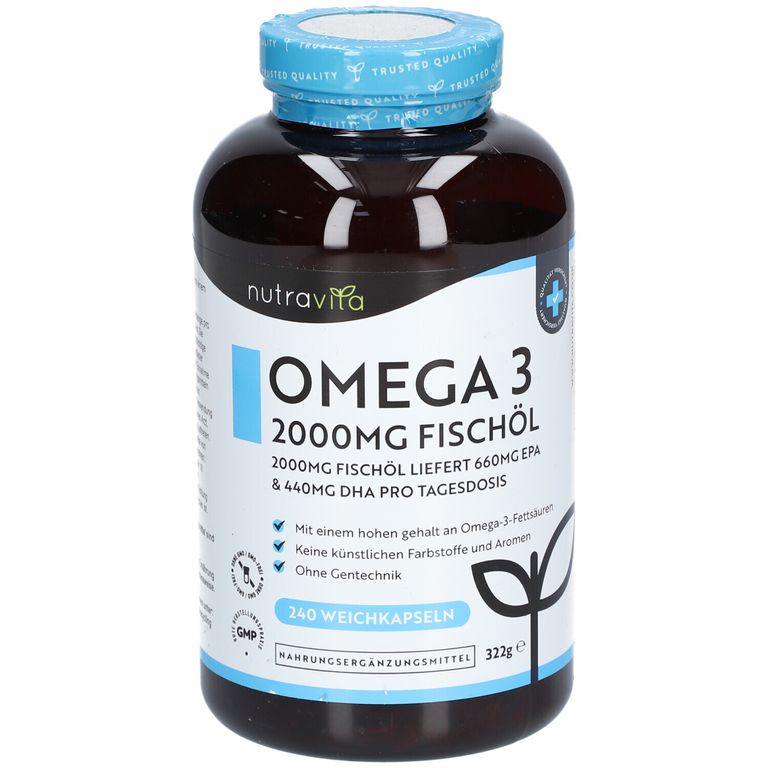 Nutravita Omega 3 2000 mg Fischöl 240 St - Shop Apotheke
