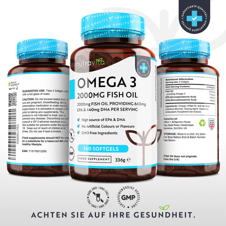 Nutravita Omega 3 2000 mg Fischöl 240 St - Shop Apotheke
