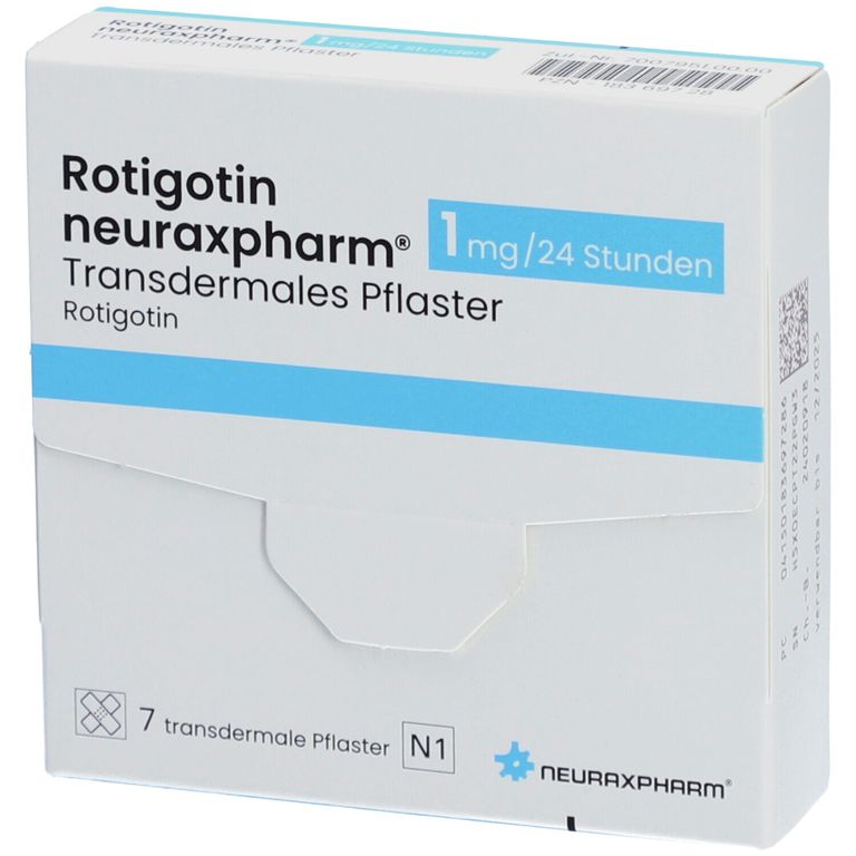 ROTIGOTIN neuraxpharm 1 mg/24 h transderm.Pflaster 7 St mit dem E ...