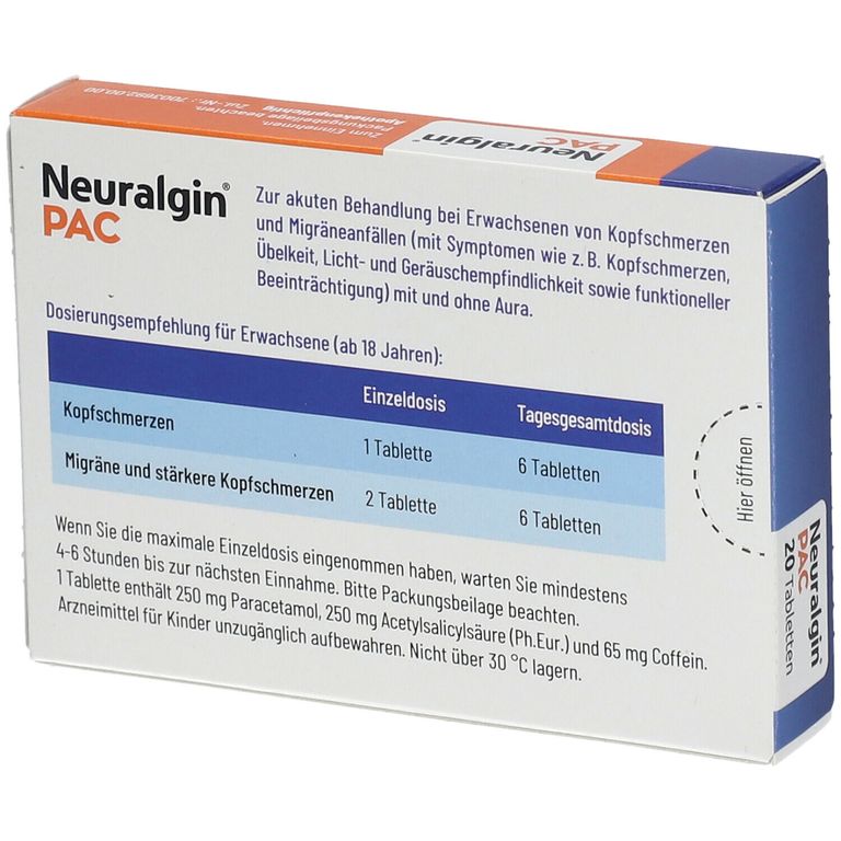 Neuralgin® PAC 20 St - Shop Apotheke