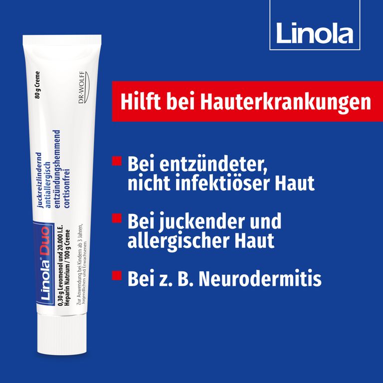 Linola® Duo - Cortisonfreie Creme gegen Juckreiz bei Neurodermitis und ...