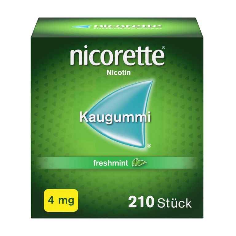 nicorette 4 mg Nikotinkaugummi freshmint zum Rauchen aufhören 210 St ...