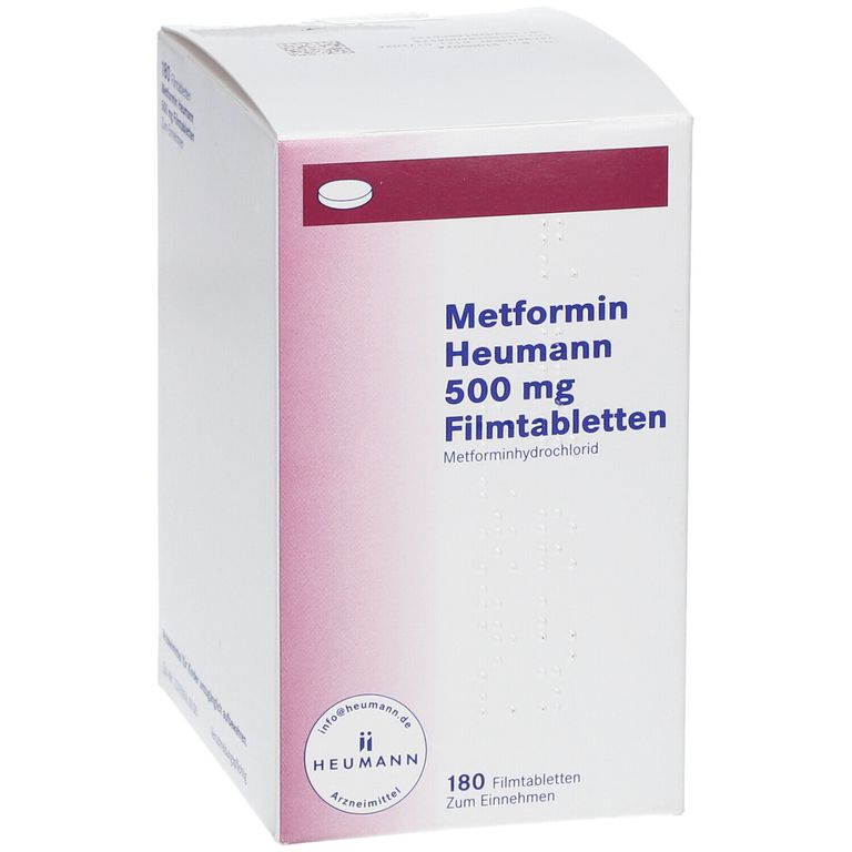 METFORMIN Heumann 500 mg Filmtabletten 180 St mit dem E-Rezept kaufen - Shop Apotheke