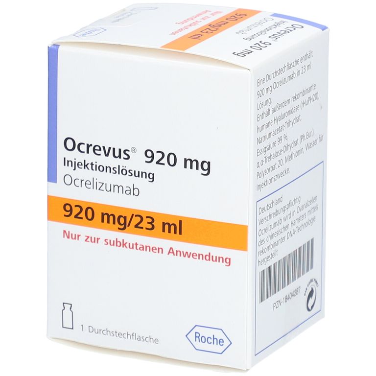 OCREVUS 920 mg Injektionslösung 23ml Dsfl. 1 St mit dem E-Rezept kaufen ...