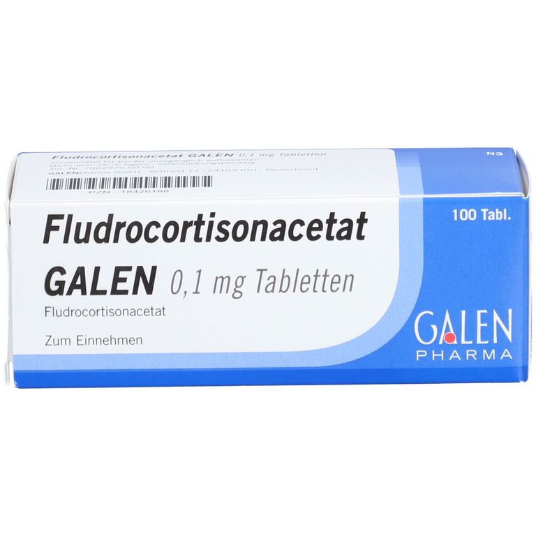 FLUDROCORTISONACETAT GALEN 0,1 mg Tabletten 100 St mit dem E-Rezept ...