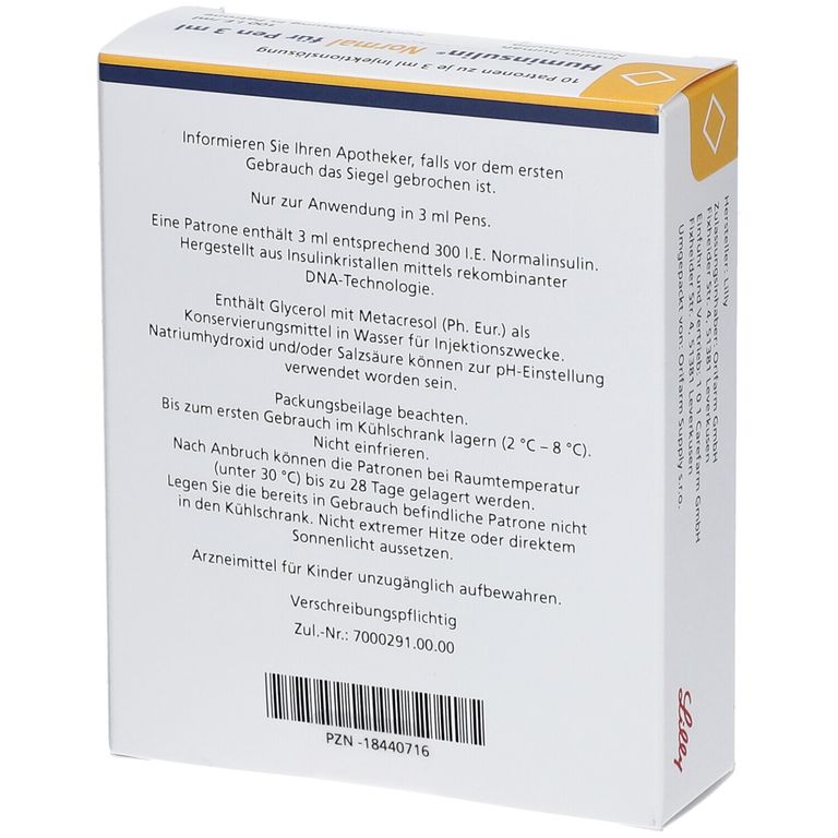 Huminsulin Normal 10x3 ml mit dem E-Rezept kaufen - Shop Apotheke
