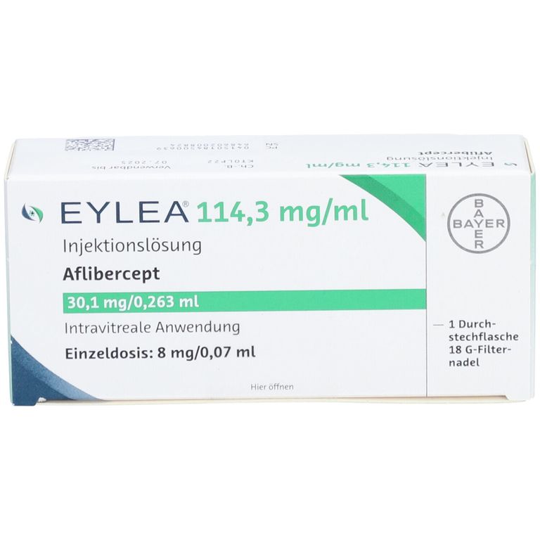 EYLEA 114,3 mg/ml Injektionslösung Dsfl. 1 St mit dem E-Rezept kaufen ...