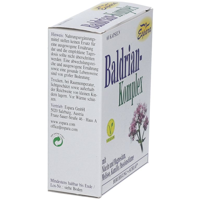 Baldrian Komplex Kapseln 60 St - Shop Apotheke