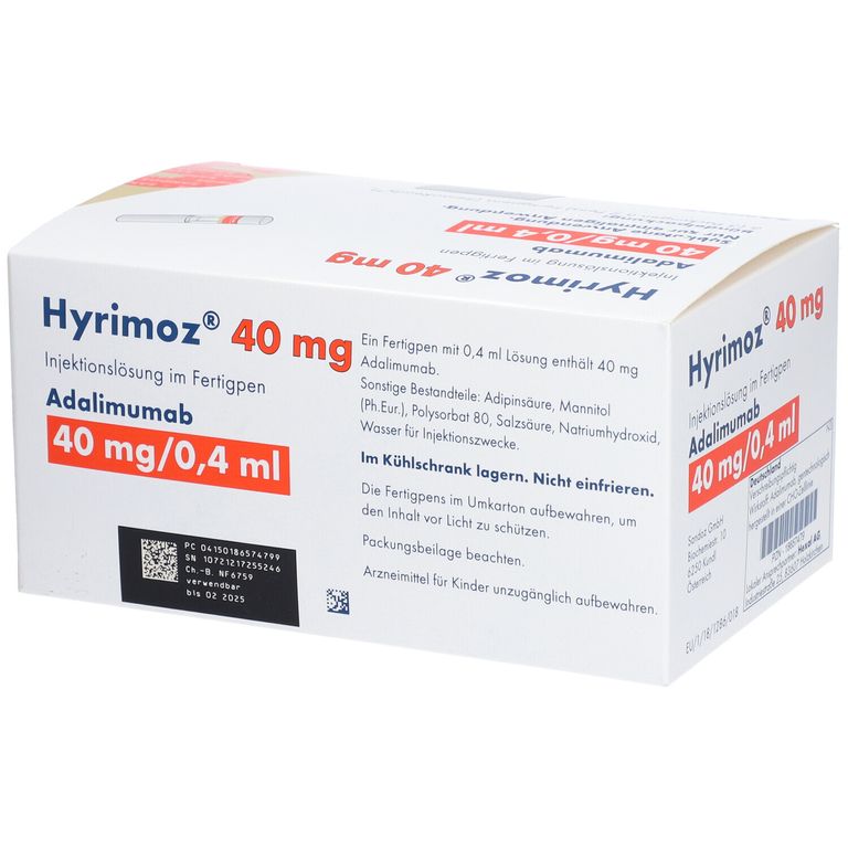 HYRIMOZ 40 mg/0,4 ml Inj.-Lösung im Fertigpen 6 St mit dem E-Rezept ...