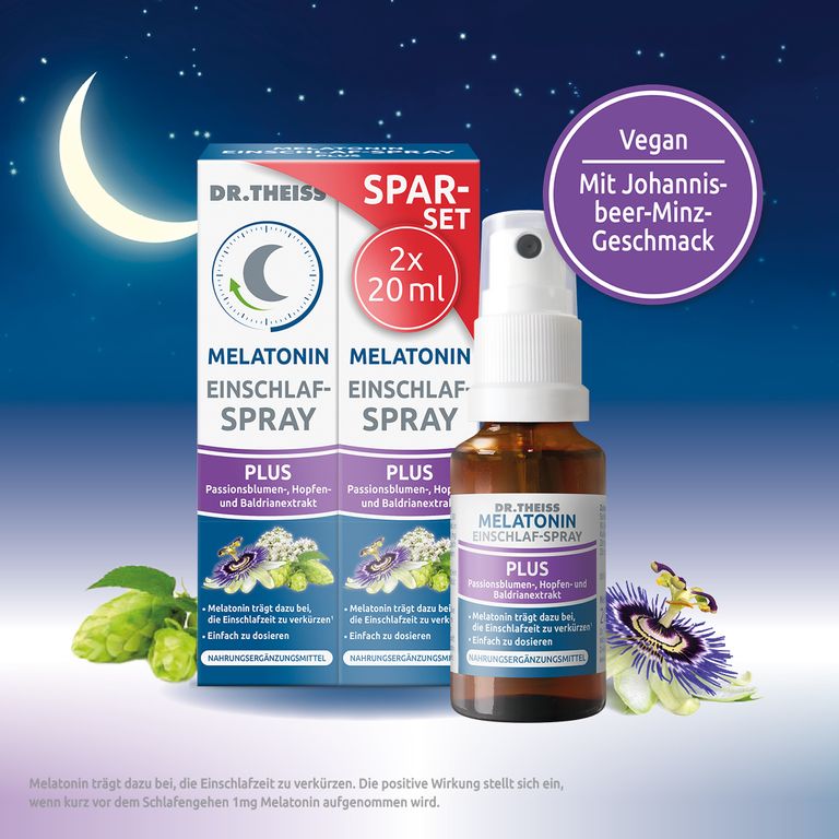 DR. THEISS Melatonin Einschlaf-Spray Plus 2x20 ml - Shop Apotheke