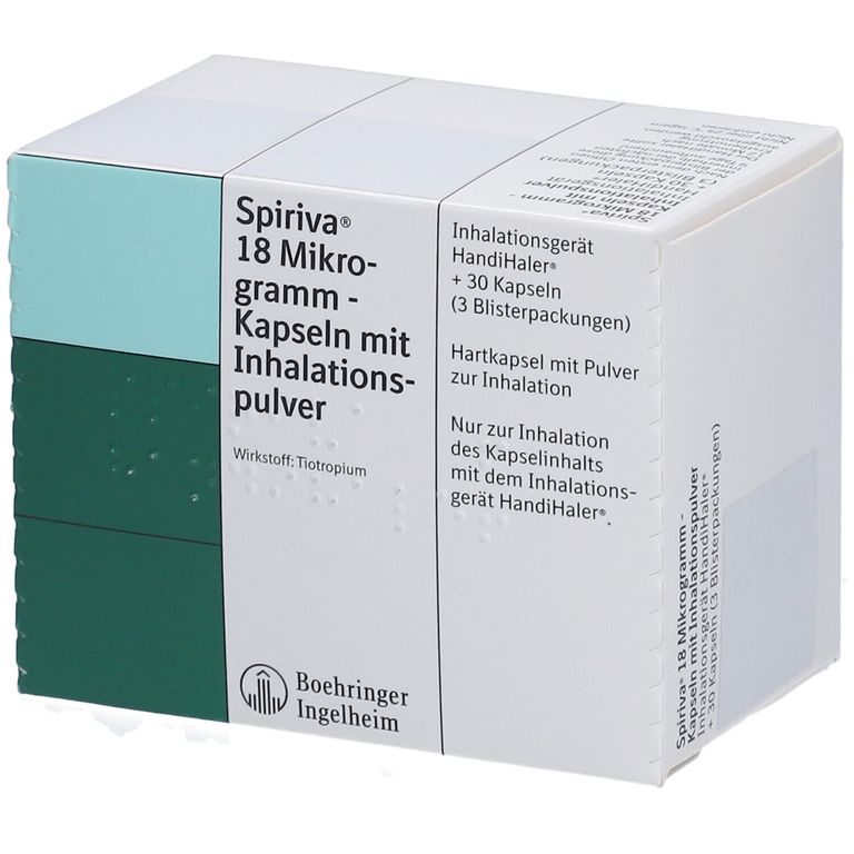 SPIRIVA 18 µg Hartkaps.m.Plv.z.Inhalat.+HandiHaler 30 St mit dem E ...