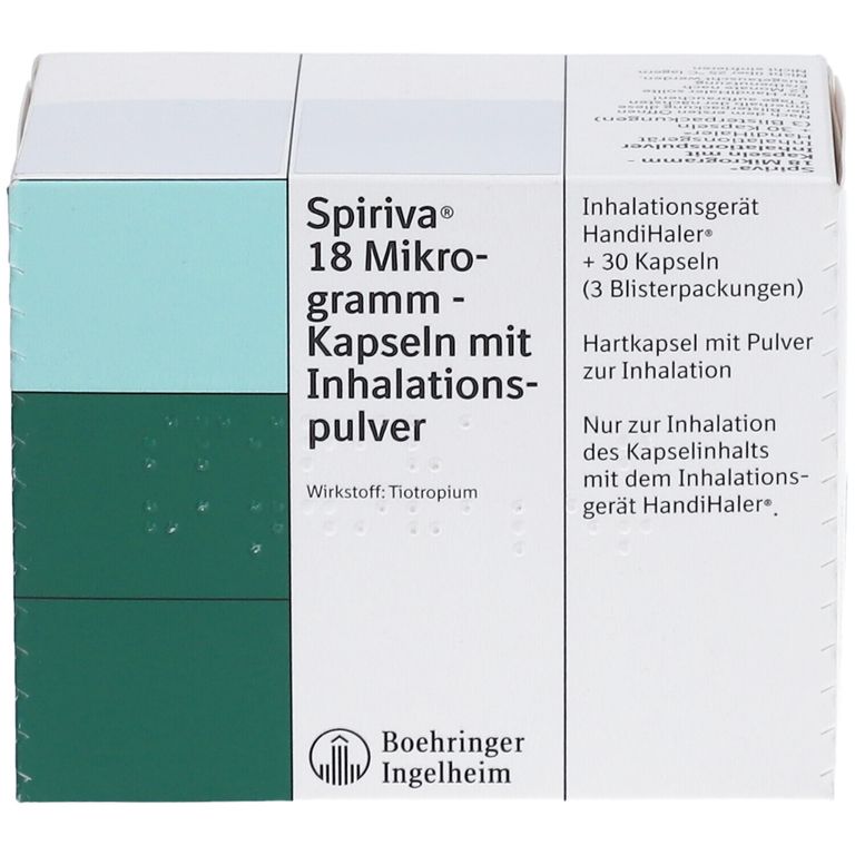 SPIRIVA 18 µg Hartkaps.m.Plv.z.Inhalat.+HandiHaler 30 St mit dem E ...