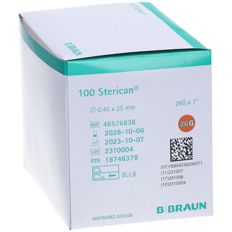 Sterican® Einmalkanüle 26 G, 25 mm 100 St - Shop Apotheke