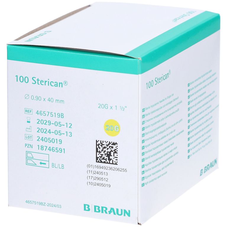 Sterican® Einmalkanüle 20 G 40 mm 100 St - Shop Apotheke