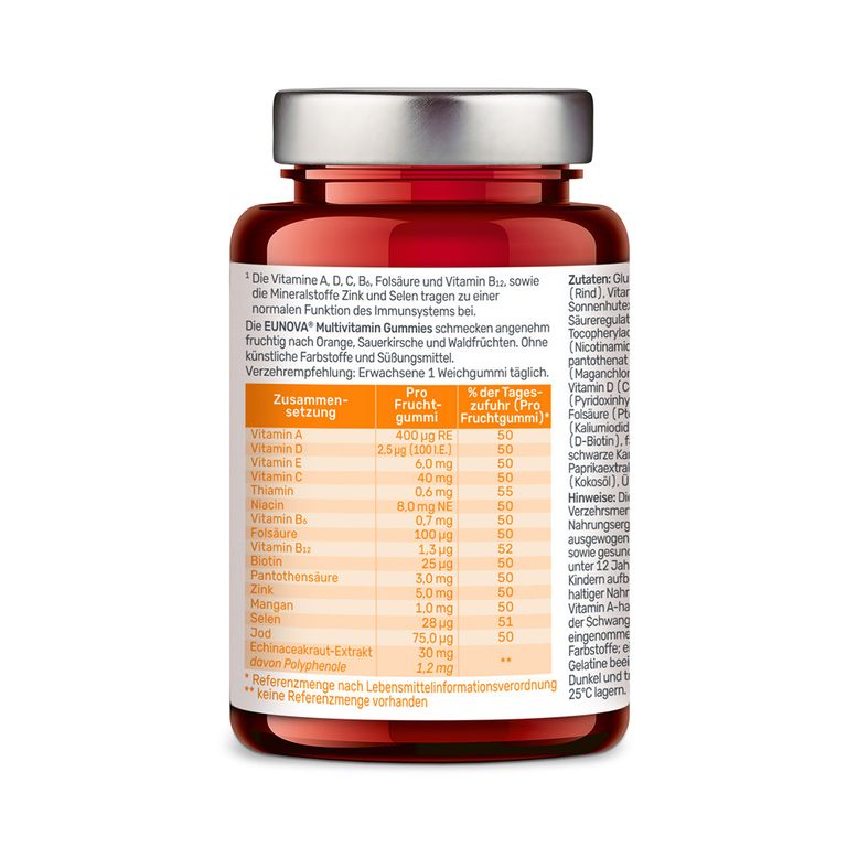 EUNOVA® Multivitamin Gummies unterstützen das Immunsystem 60 St - Shop ...