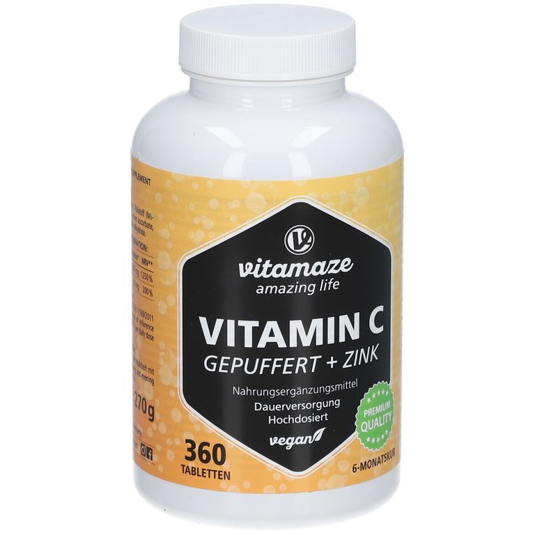 VITAMIN C gepuffert + Zink 360 St - Shop Apotheke