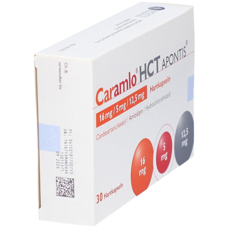 CARAMLO HCT APONTIS 16 mg/5 mg/12,5 mg Hartkaps. 30 St mit dem E-Rezept ...