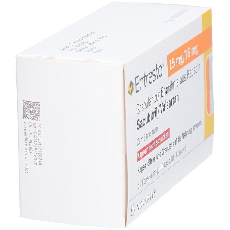 ENTRESTO 15 mg/16 mg Gran.z.Entnahme aus Kaps. 60 St mit dem E-Rezept ...