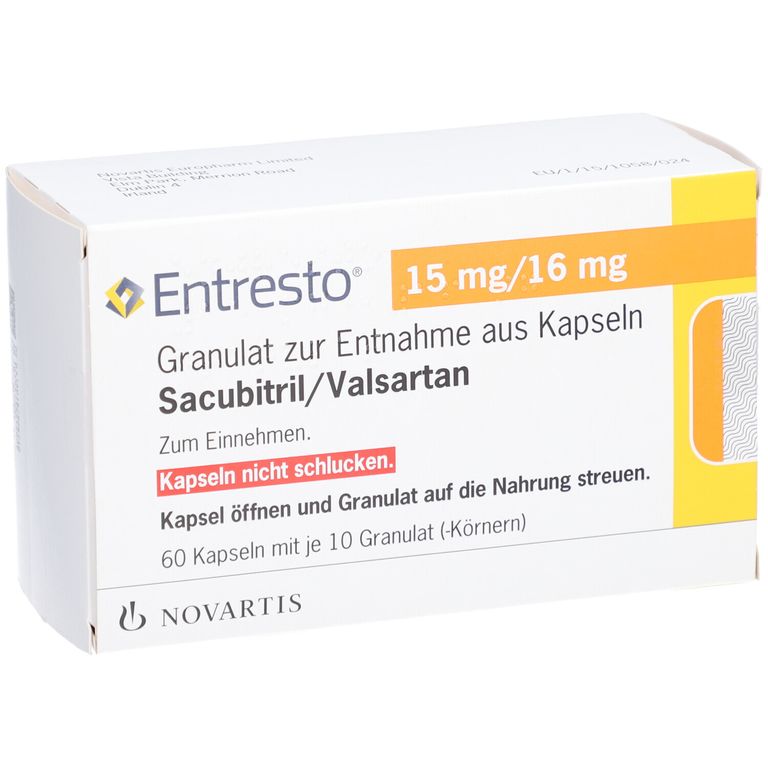 ENTRESTO 15 mg/16 mg Gran.z.Entnahme aus Kaps. 60 St mit dem E-Rezept ...