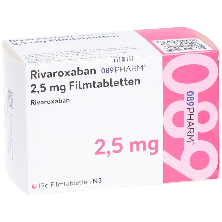 RIVAROXABAN 089PHARM 2,5 mg Filmtabletten 196 St mit dem E-Rezept ...