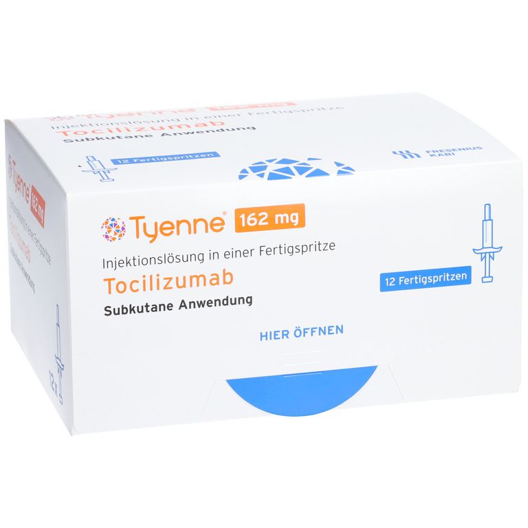 TYENNE 162 mg/0,9 ml Inj.-Lösung i.e.Fertigspr. 12 St mit dem E-Rezept ...