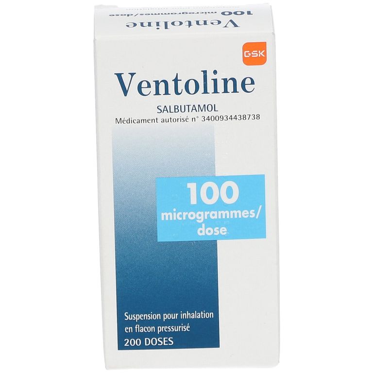 VENTOLINE 100 µg/Dos.Dosier-Aeros.200 Hub Frankre. 1 St mit dem E ...