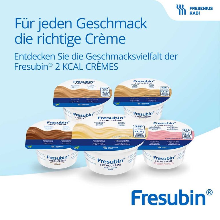 Fresubin 2 kcal Creme Praline | eiweißreicher Pudding bei Schluckstörungen & Dysphagie 24x125 g ...