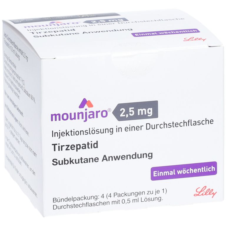 MOUNJARO 2,5 mg Injektionslösung i.e.Dsfl. 4 St mit dem E-Rezept kaufen ...