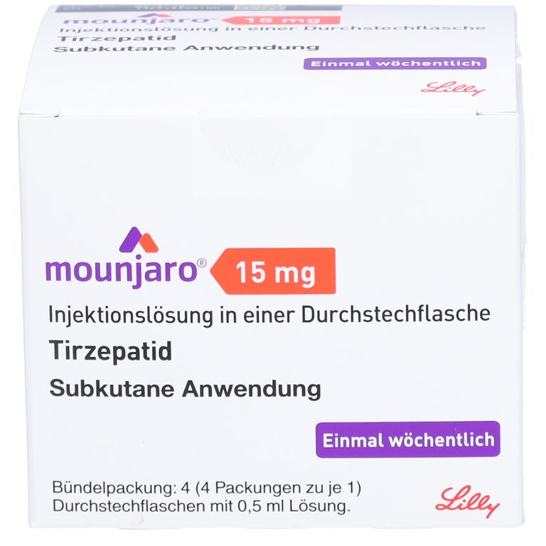 MOUNJARO 15 mg Injektionslösung i.e.Dsfl. 4 St mit dem E-Rezept kaufen ...