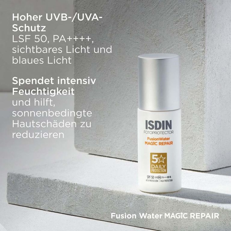ISDIN Fusion Water MAGIC Repair Anti-Aging Sonnencreme LSF 50 50 ml - Shop Apotheke