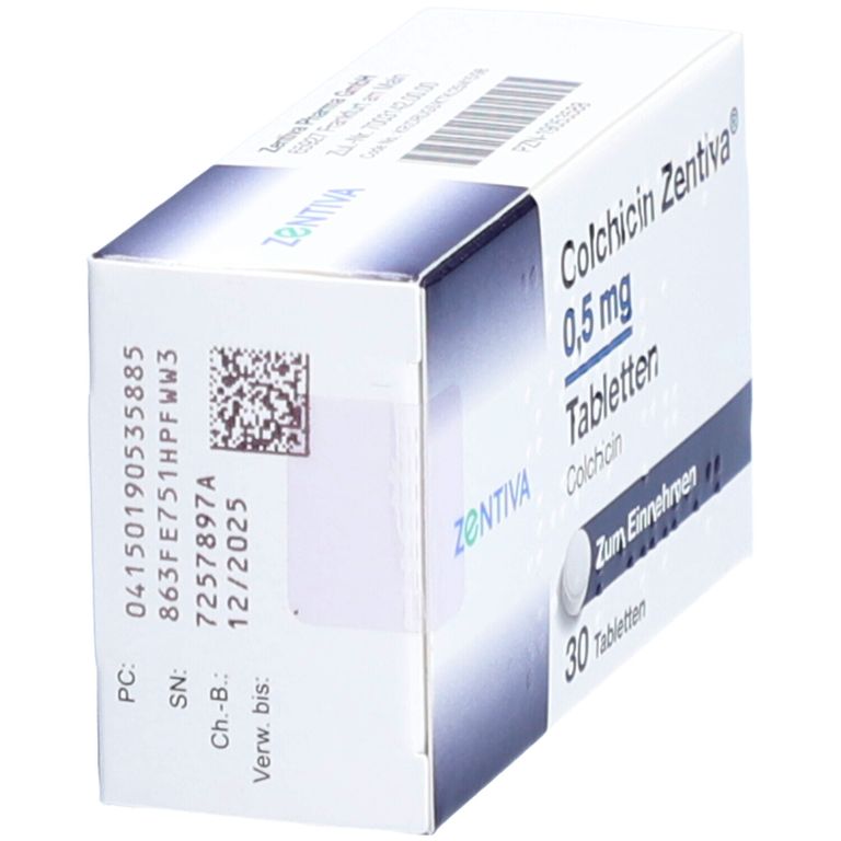 COLCHICIN Zentiva 0,5 mg Tabletten 30 St mit dem E-Rezept kaufen - Shop ...