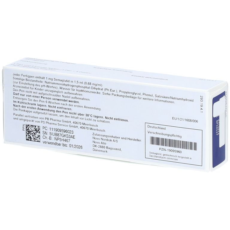 WEGOVY 0,25 mg FlexTouch Injektionslsg.Fertigpen 1x1,5 ml mit dem E-Rezept kaufen - Shop Apotheke