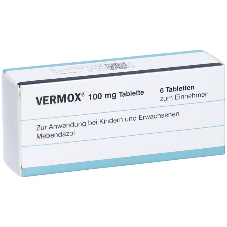 VERMOX 100 mg Tabletten 6 St mit dem E-Rezept kaufen - Shop Apotheke