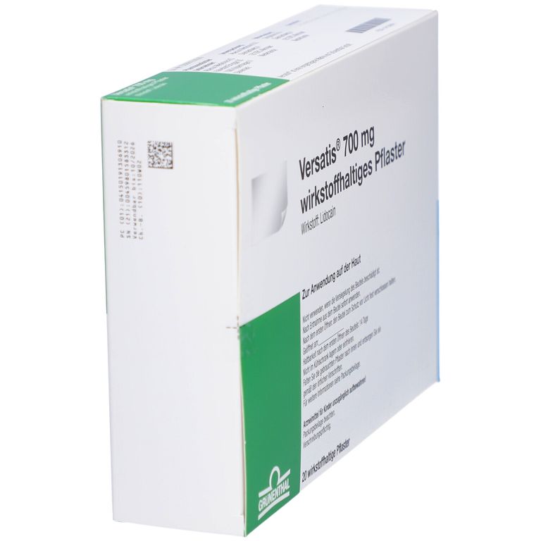 VERSATIS 700 mg wirkstoffhaltiges Pflaster 20 St mit dem E-Rezept ...