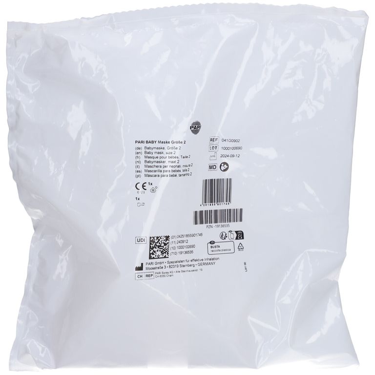 PARI BABY Maske Größe 2 mit BABY Winkel, für ca. 1-3 Jahren 1 St - Shop ...