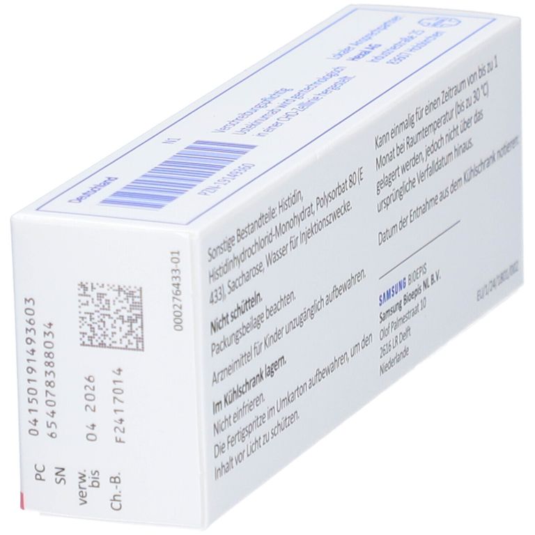 PYZCHIVA 90 mg Injektionslösung i.e.Fertigspritze 1 St mit dem E-Rezept ...