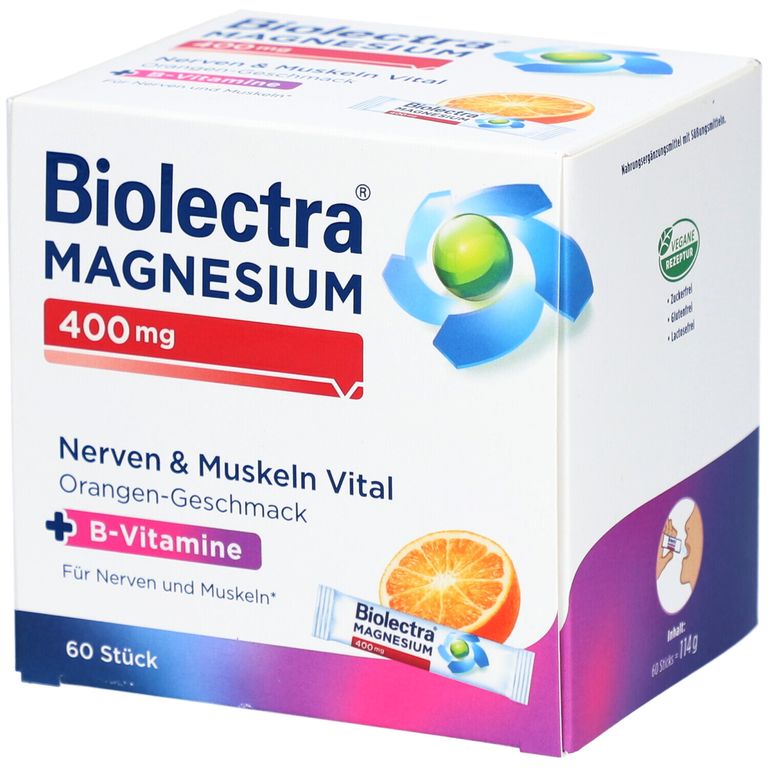 Biolectra® MAGNESIUM 400 mg Nerven & Muskeln Vital - Jetzt 10% Rabatt ...