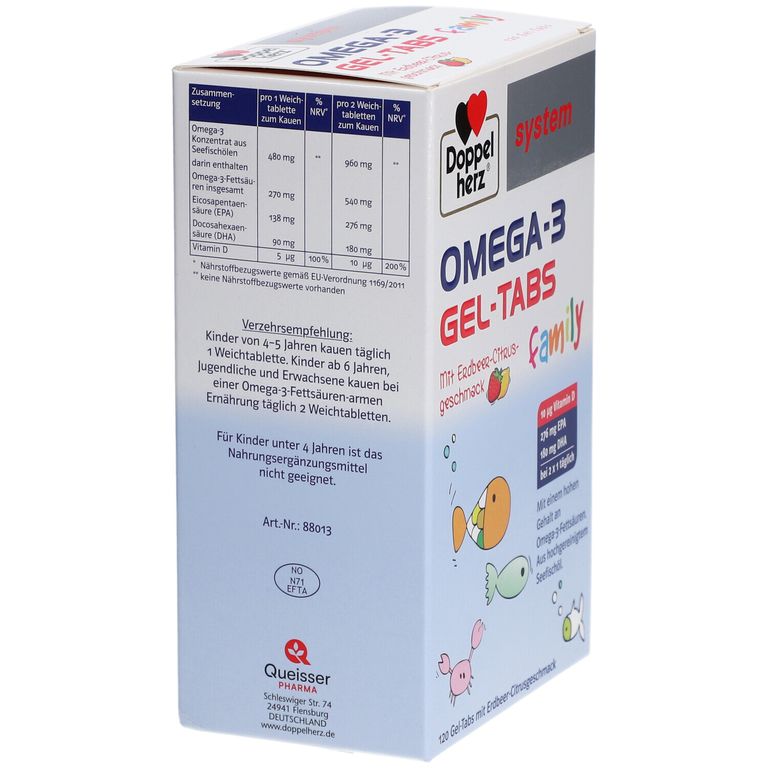 Doppelherz® system OMEGA-3 GEL-TABS family 120 St - Shop Apotheke