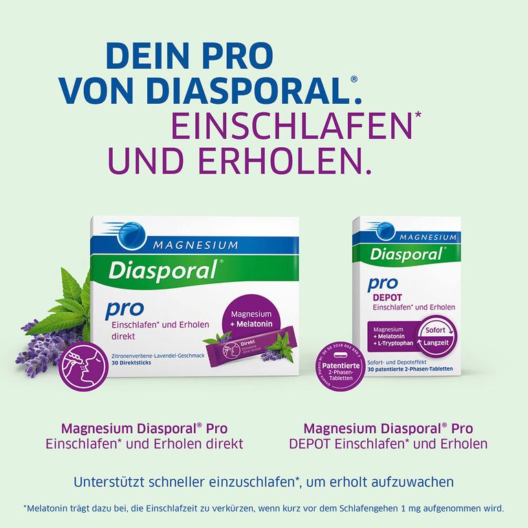 Magnesium-Diasporal® Pro Einschlafen* und Erholen direkt, Direktgranulat 30 St - Shop Apotheke