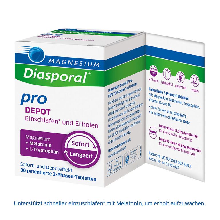 Magnesium-Diasporal® Pro DEPOT Einschlafen* und Erholen, patentierte 2-Phasen-Tabletten 30 St ...