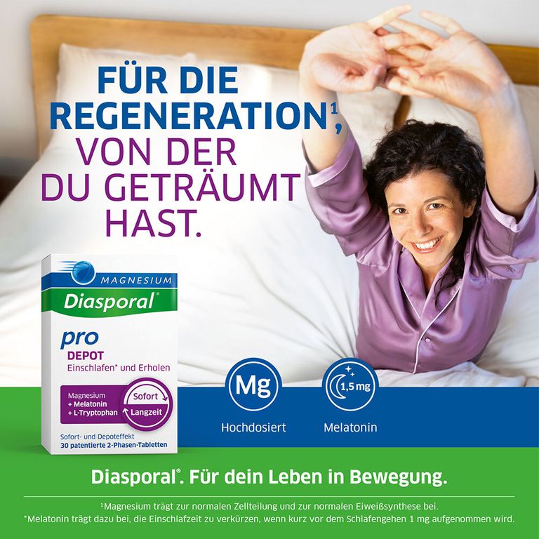 Magnesium-Diasporal® Pro DEPOT Einschlafen* und Erholen, patentierte 2-Phasen-Tabletten 30 St ...