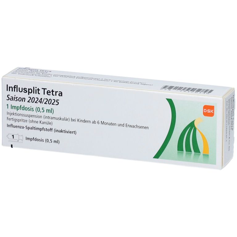 INFLUSPLIT Tetra 2024/2025 Inj.-Susp.i.e.Fertigsp. 1x0,5 ml mit dem E ...
