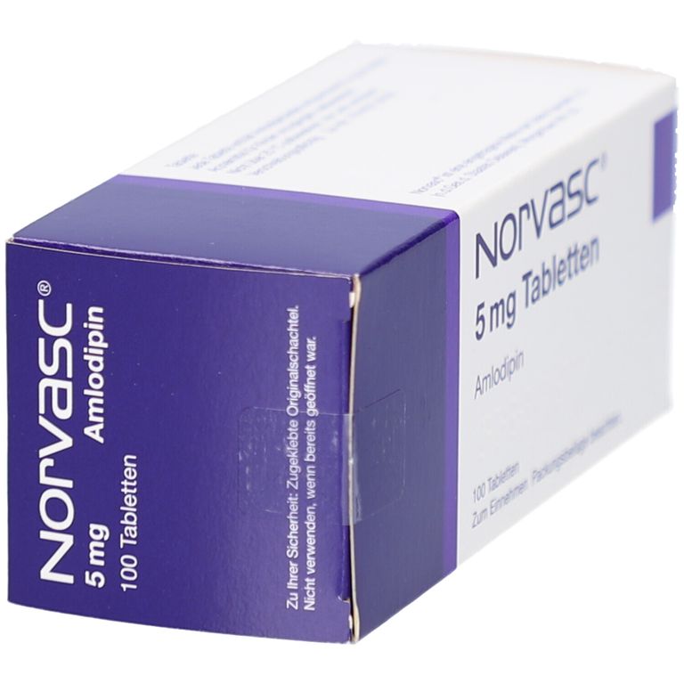 NORVASC 5 mg Tabletten 100 St mit dem E-Rezept kaufen - Shop Apotheke