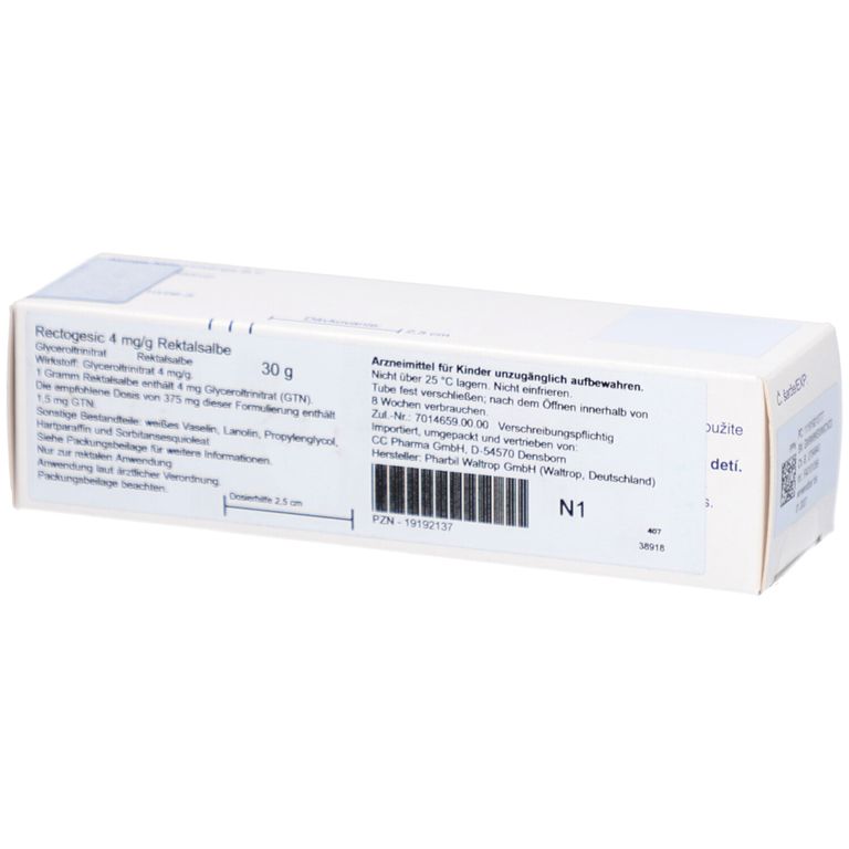 RECTOGESIC 4 mg/g Rektalsalbe 30 g mit dem E-Rezept kaufen - Shop Apotheke