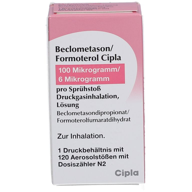 BECLOMETASON/Formoterol Cipla 100/6 µg 120 Hub DOS 1 St mit dem E ...