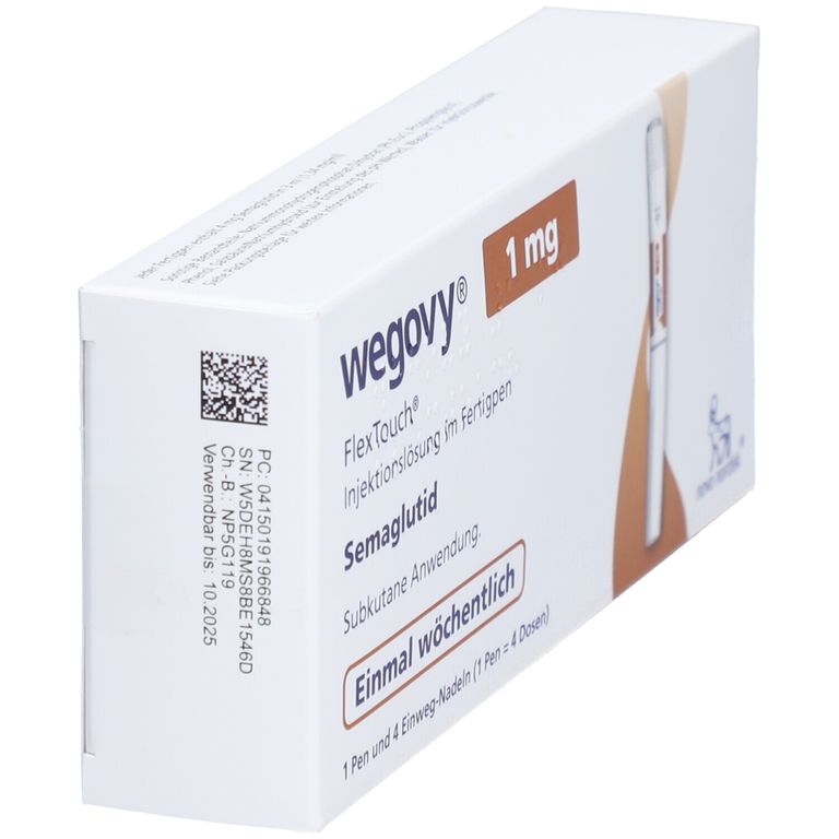 WEGOVY 1 mg FlexTouch Injektionslsg.Fertigpen 1x3 ml mit dem E-Rezept ...