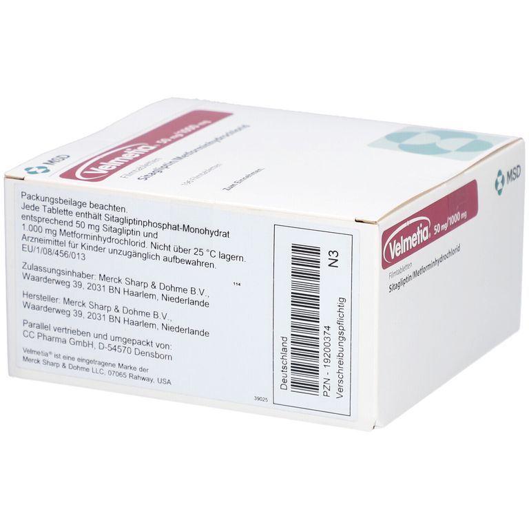 VELMETIA 50 mg/1000 mg Filmtabletten 196 St mit dem E-Rezept kaufen ...